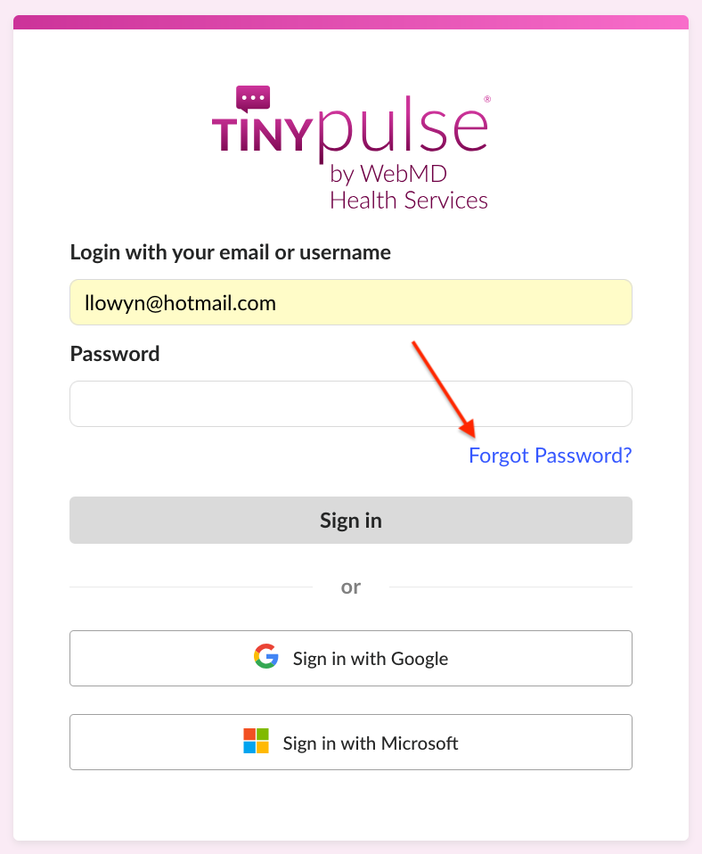Change or Reset Your Password – TINYpulse