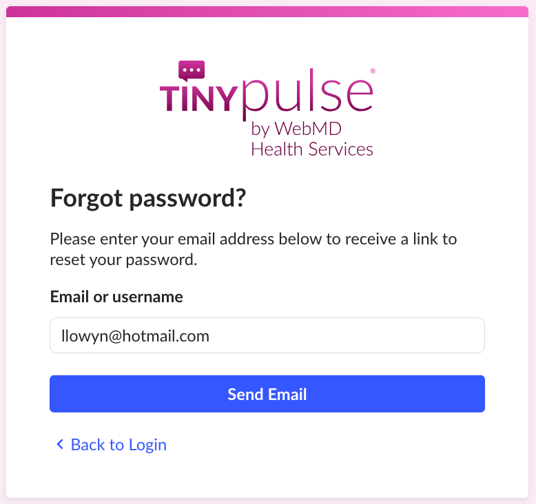 Change or Reset Your Password – TINYpulse