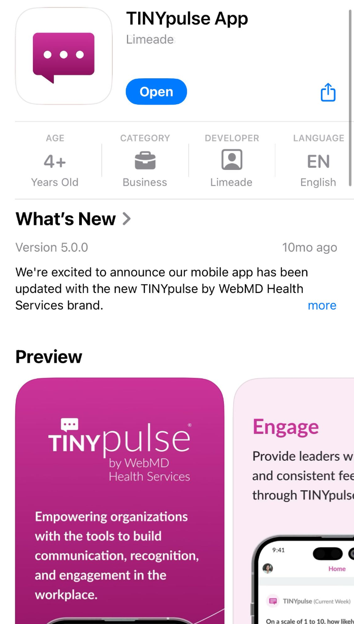 Download the TINYpulse Mobile App – TINYpulse