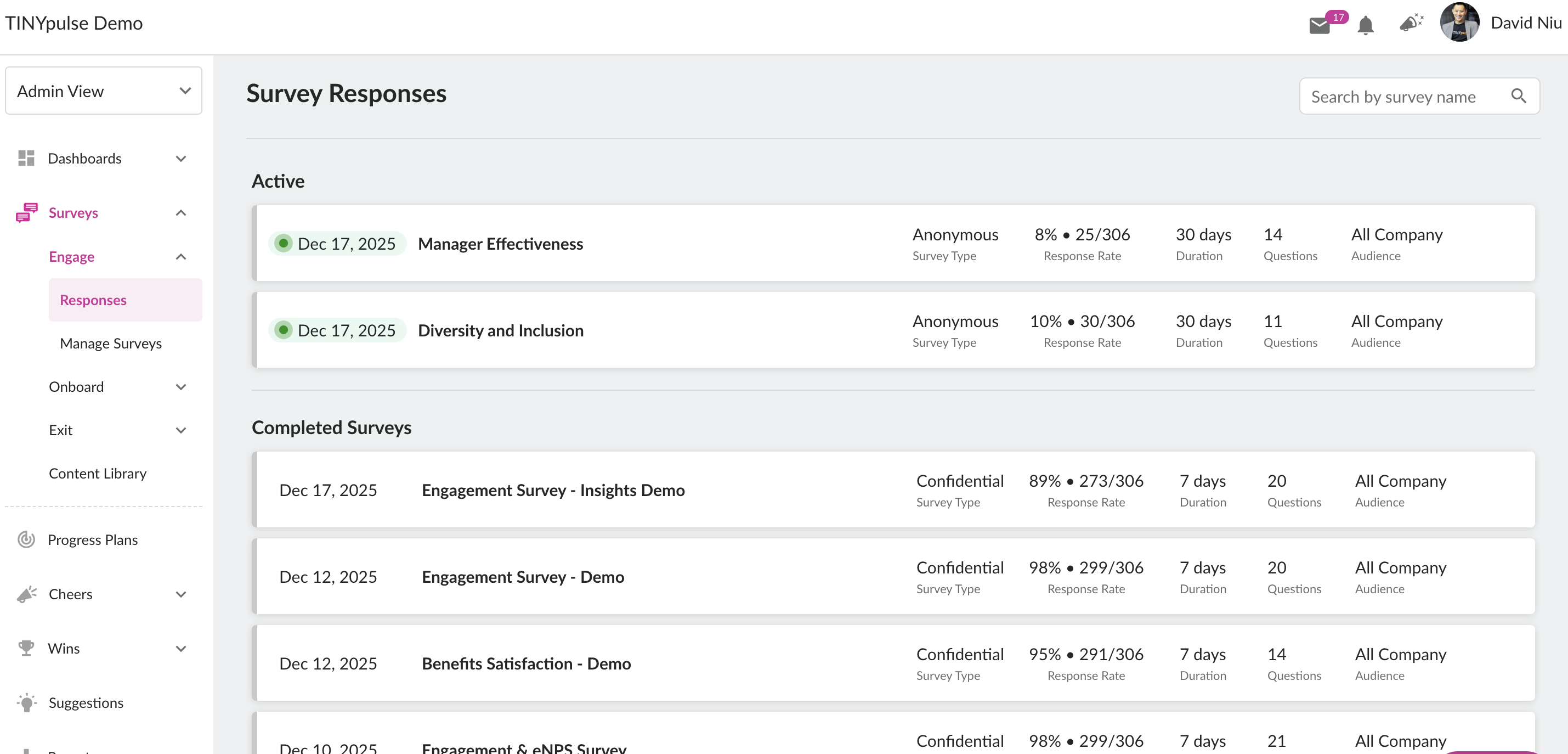 How to View Survey Results – TINYpulse